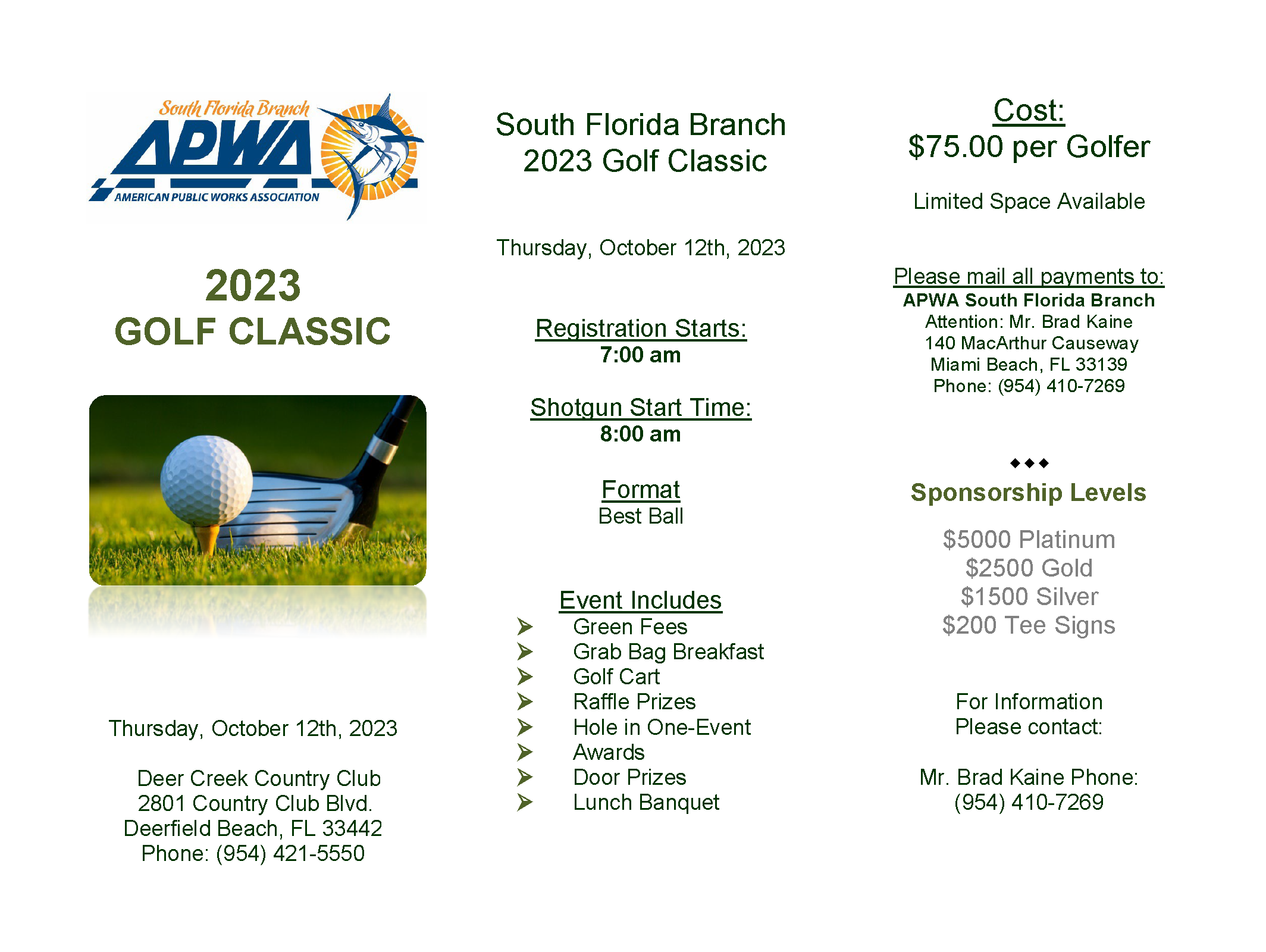 APWA South Florida Branch | 2023 Gold Classic – APWA Florida Chapter