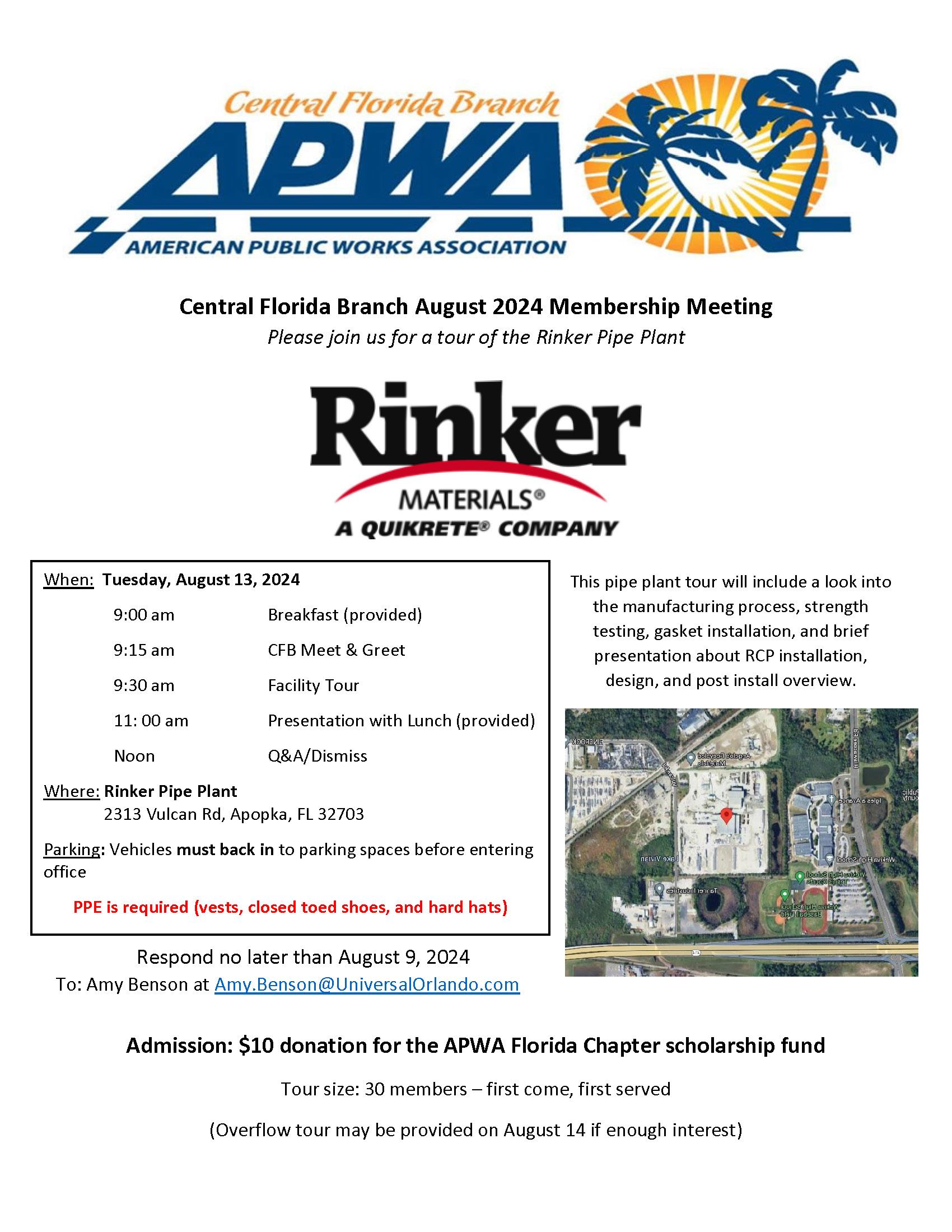 APWA Central Florida Branch | Apopka Rinker Pipe Plant Tour – APWA ...