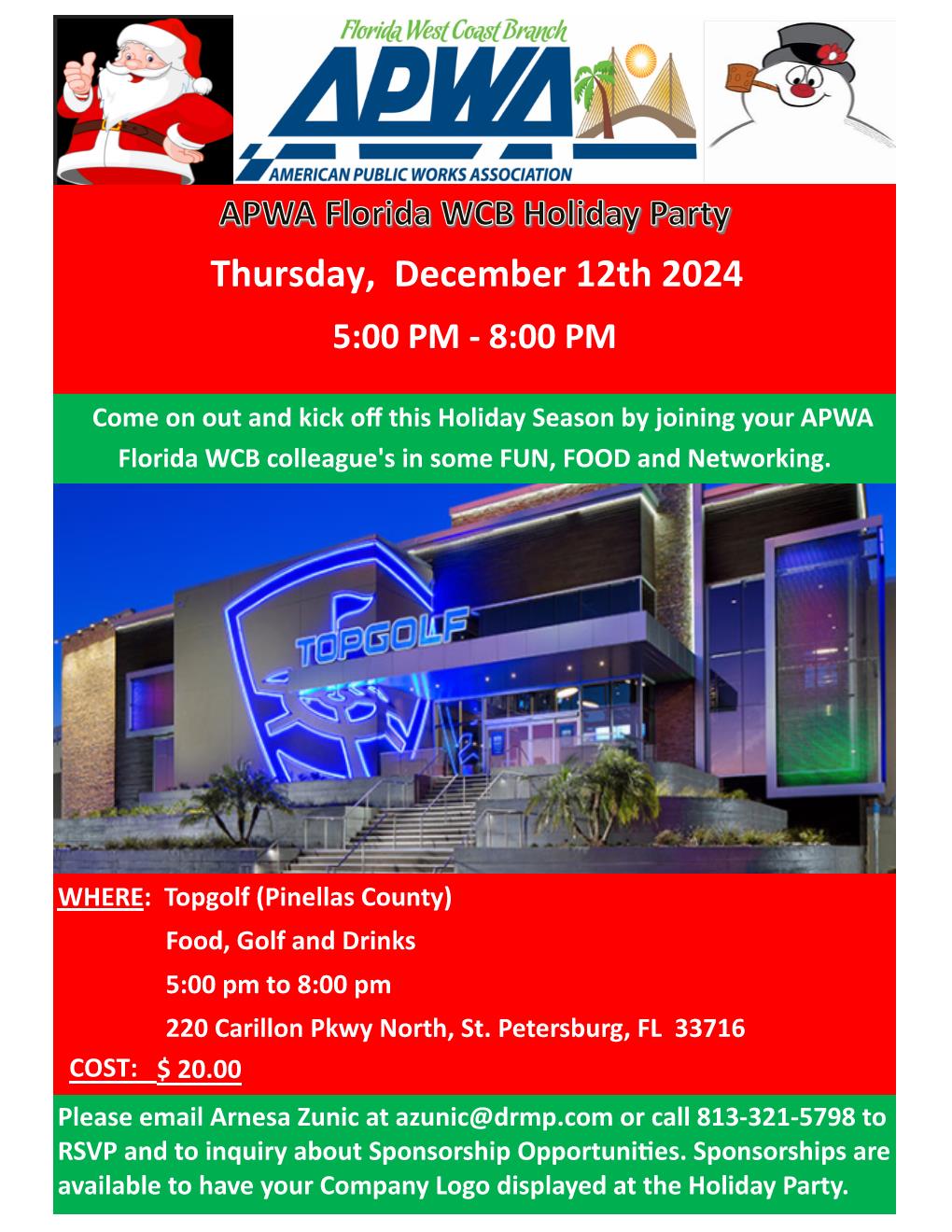 APWA Florida West Coast Branch | Holiday Party – APWA Florida Chapter